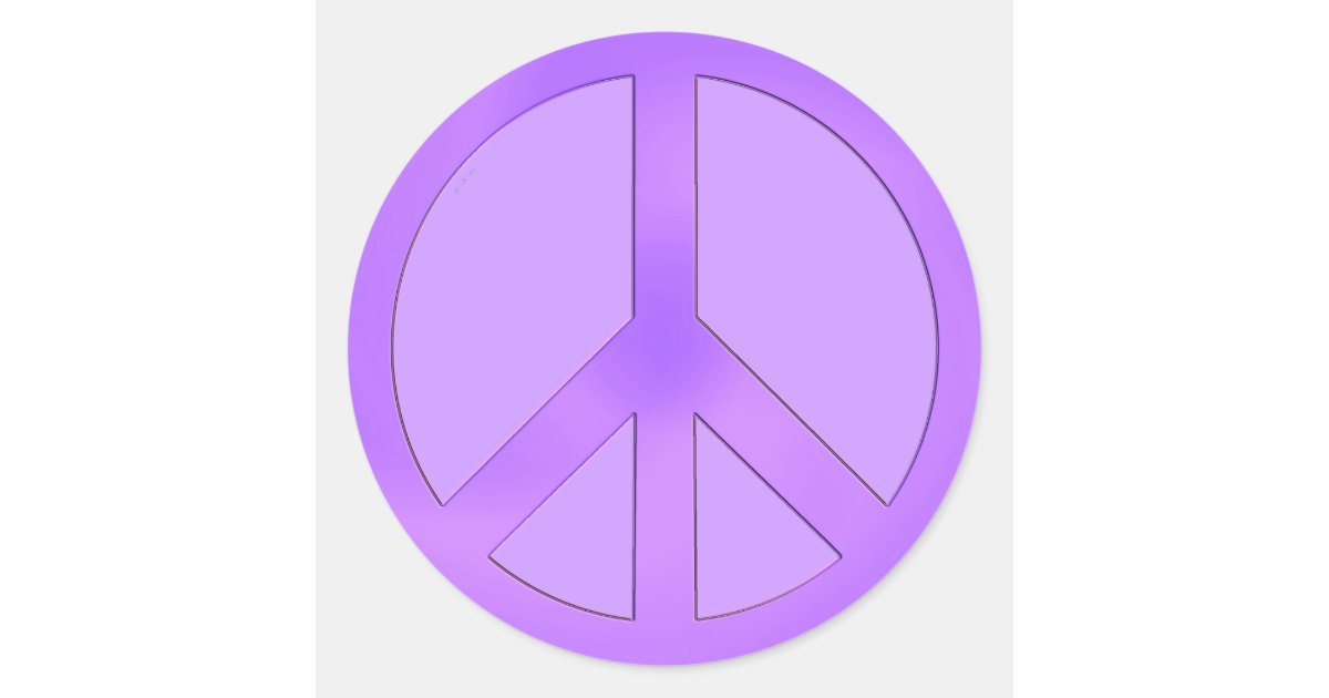 Purple Peace Sign Sticker | Zazzle