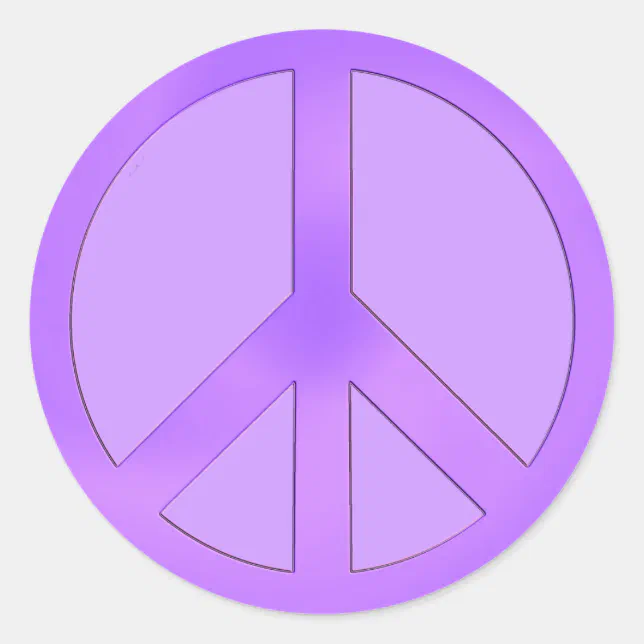 Purple Peace Sign Sticker | Zazzle