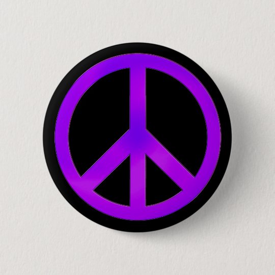 Purple Peace Symbol Button | Zazzle.com
