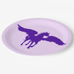 Purple Pegasus Paper Plates | Zazzle