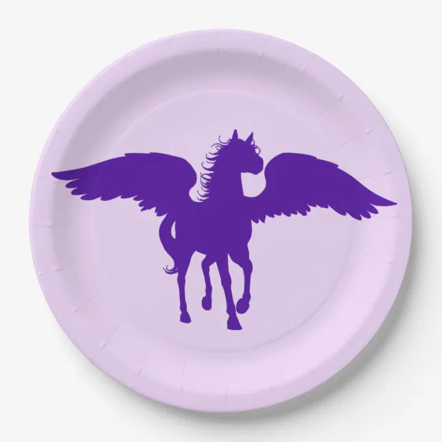 Purple Pegasus Paper Plates | Zazzle