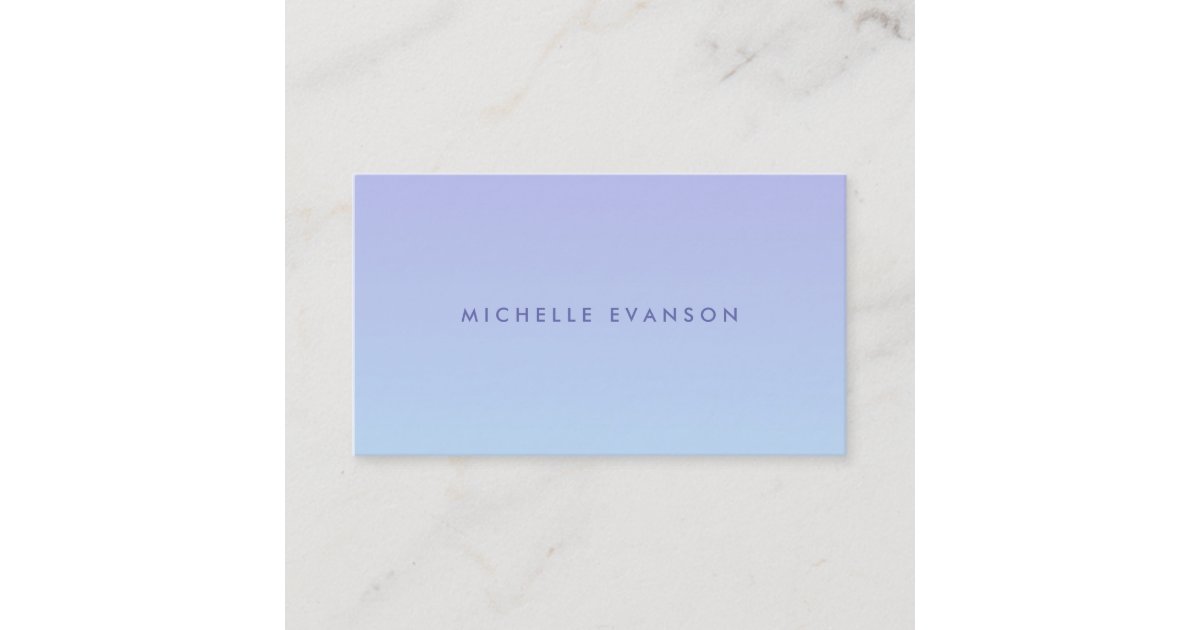 Purple Periwinkle Blue Gradient Modern Business Card | Zazzle