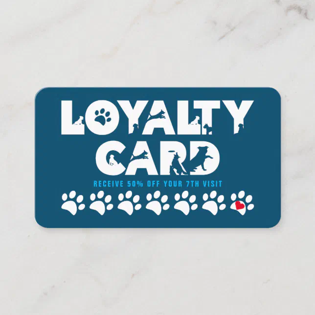 Purple Pet Grooming Loyalty Card | Zazzle
