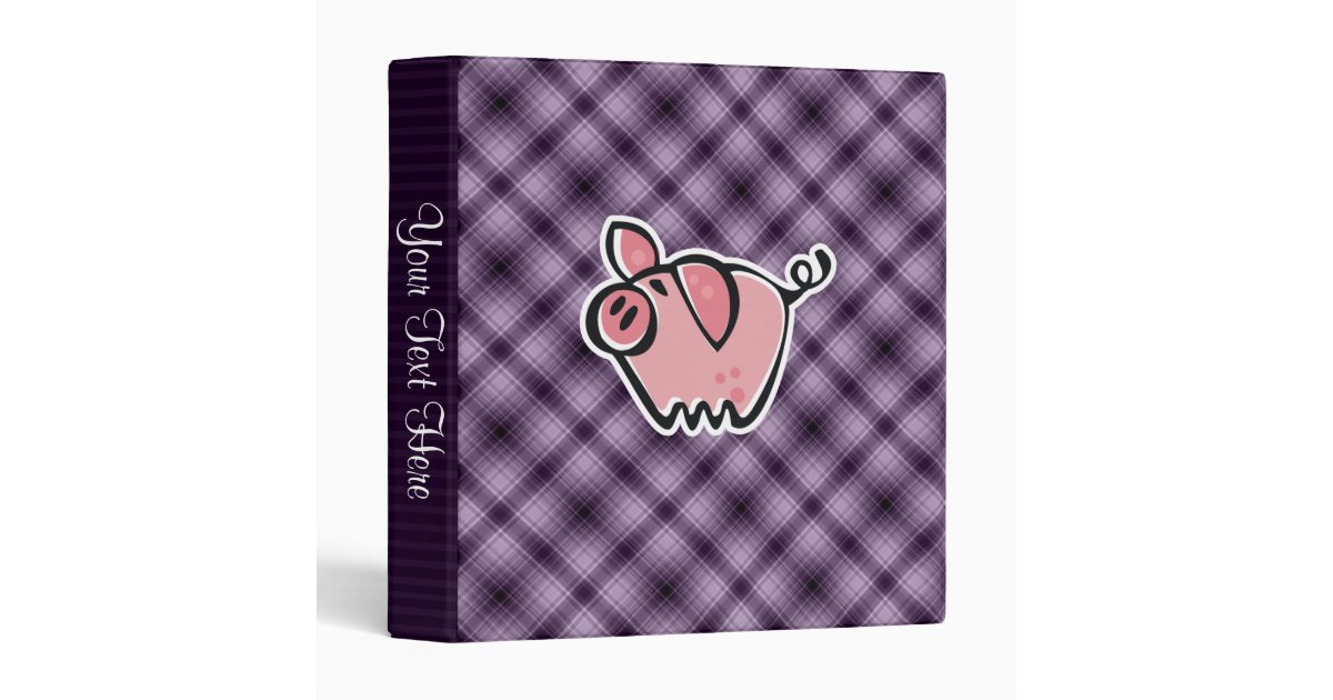 Purple Pig Binder | Zazzle