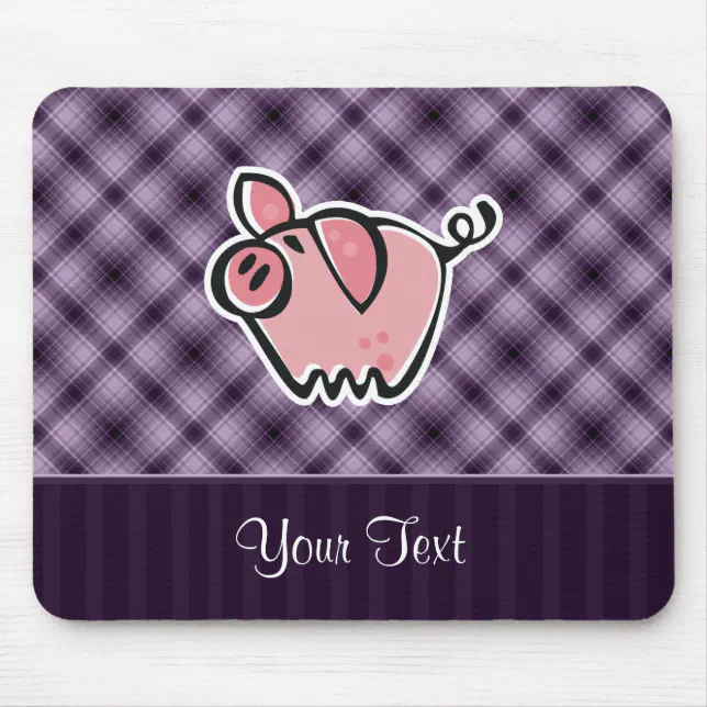 Purple Pig Mouse Pad | Zazzle