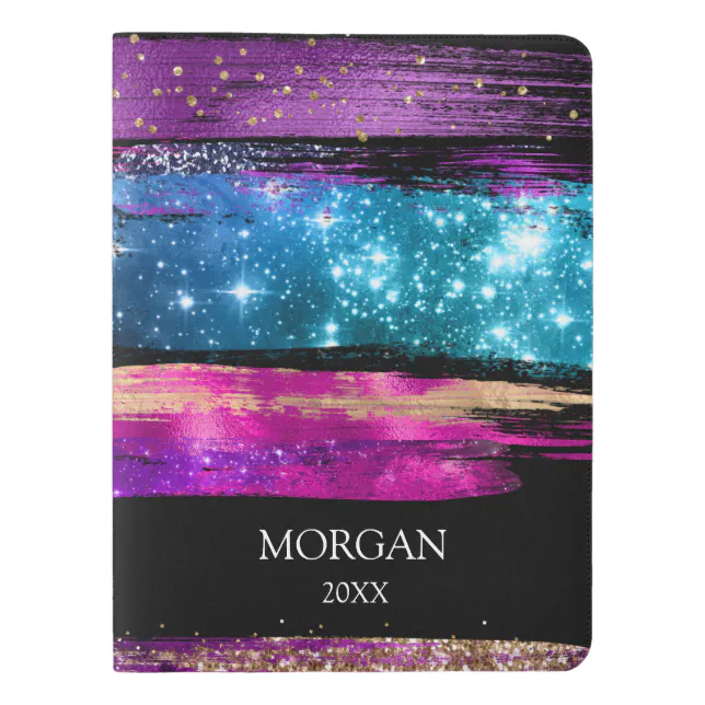 Purple Pink Blue Glitter Stars &Brush Strokes Name Extra Large ...
