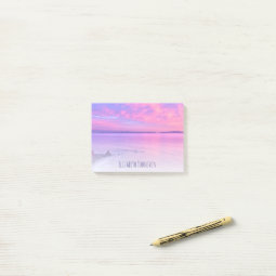 Purple Pink California Beach Sunset Photo Custom Post-it Notes | Zazzle