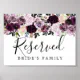 Purple Pink Floral Wedding Reserved Sign | Zazzle
