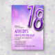 Purple Pink Holo 18th Birthday Invitation | Zazzle