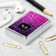 Purple Pink Ombre faux glitter sparkles Monogram Zippo Lighter | Zazzle