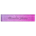 Purple Pink Ombre Glitter Sparkle Girly Modern Desk Name Plate | Zazzle