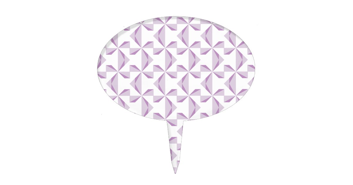 Purple Pinwheels Cake Topper | Zazzle