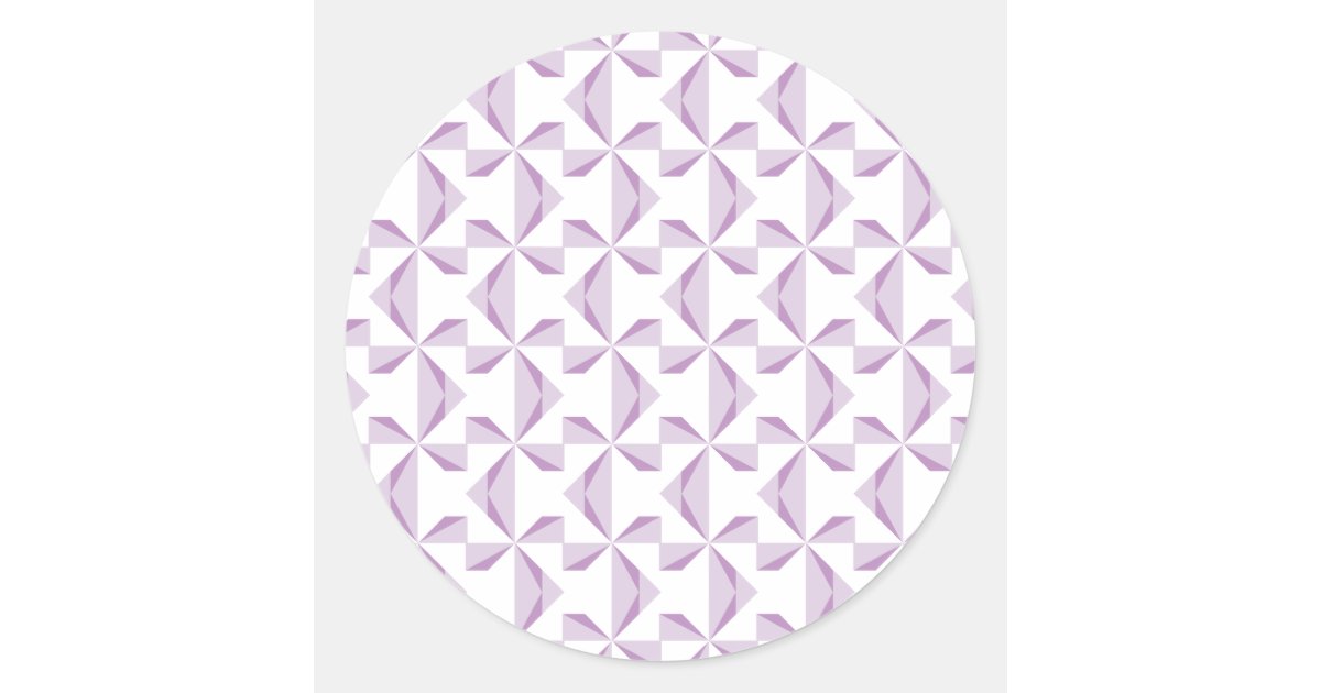 Purple Pinwheels Classic Round Sticker | Zazzle