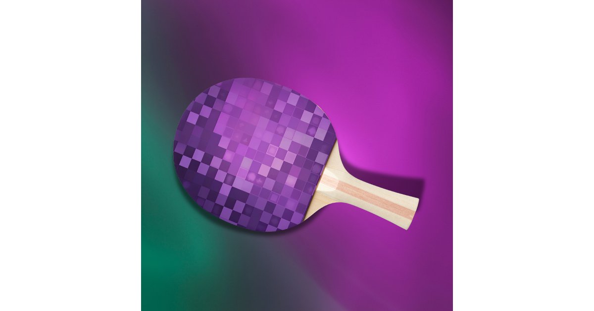 Purple Pixel Art | Ping Pong Paddle | Zazzle