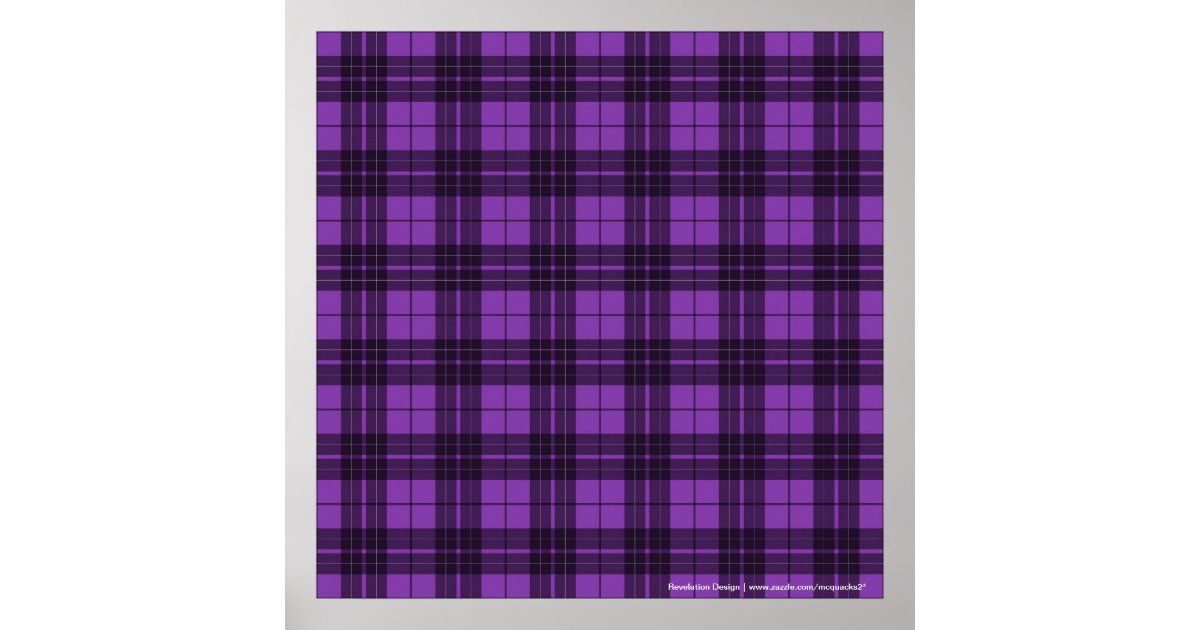 Purple Plaid Poster | Zazzle