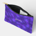 Purple planets, modern fractal pattern, custom accessory pouch | Zazzle