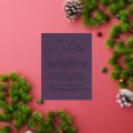 Purple Plum Gold Foil Minimalist 1 Enclosure Card | Zazzle