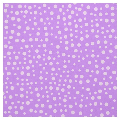 Purple Polka Dot Pattern Fabric | Zazzle