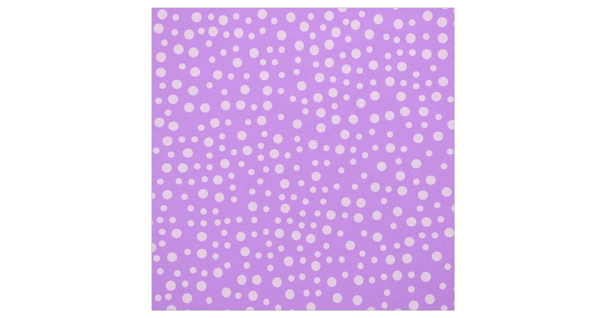 Purple Polka Dot Pattern Fabric | Zazzle