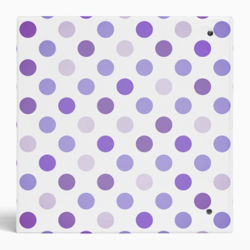 Purple Polka Dot School Binder | Zazzle