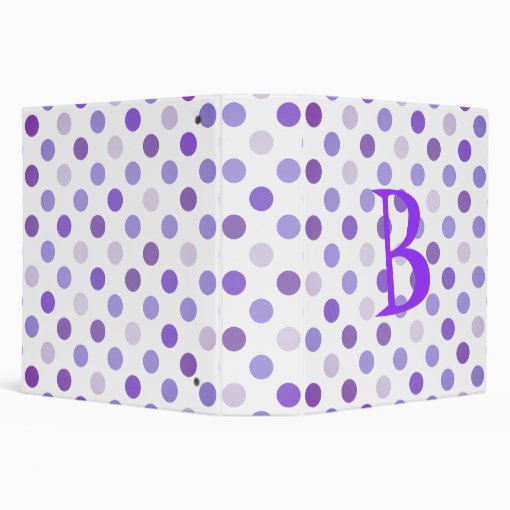 Purple Polka Dot School Binder | Zazzle