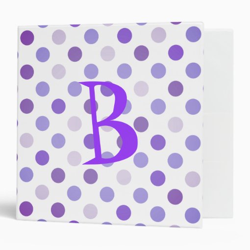 Purple Polka Dot School Binder | Zazzle