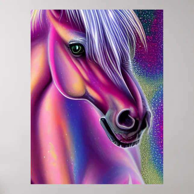 Purple Pony Poster | Zazzle
