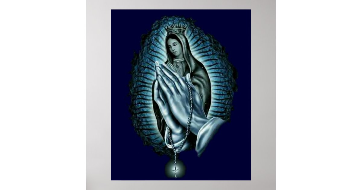 Purple Prayer Blessed Virgin Mary Print | Zazzle