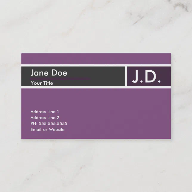 purple professional : business card | Zazzle