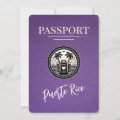 Purple Puerto Rico Passport Save The Date | Zazzle