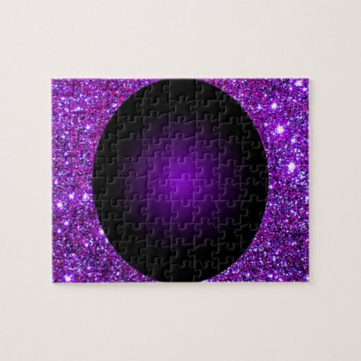 Purple Purple Sparkle Optical Illusion Art Jigsaw Puzzle | Zazzle