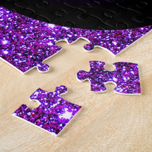 Purple Purple Sparkle Optical Illusion Art Jigsaw Puzzle | Zazzle
