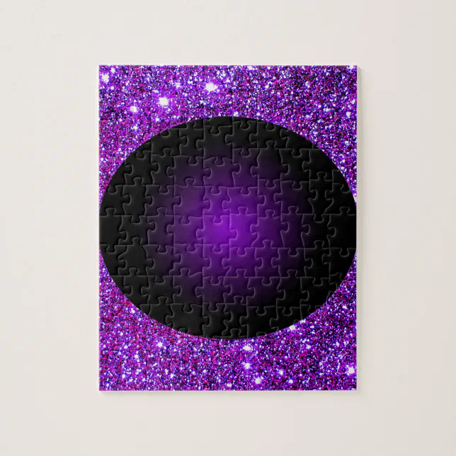 Purple Purple Sparkle Optical Illusion Art Jigsaw Puzzle | Zazzle