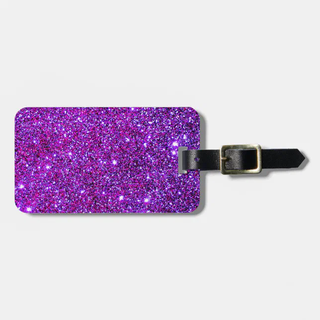 Purple Purple Sparkle Optical Illusion Art Luggage Tag | Zazzle