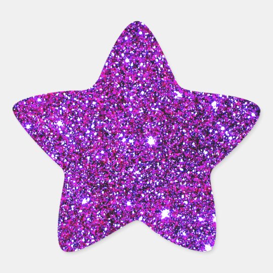 Purple Purple Sparkle Optical Illusion Art Star Sticker | Zazzle.com