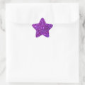 Purple Purple Sparkle Optical Illusion Art Star Sticker | Zazzle