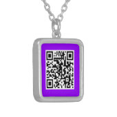 Purple QR CODE Necklace | Zazzle