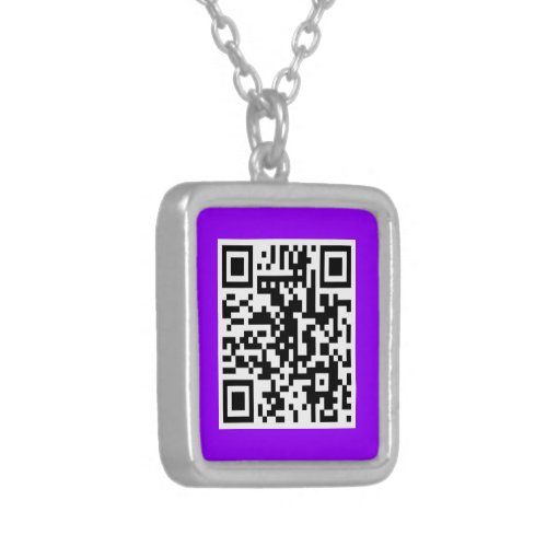 Purple QR CODE Necklace | Zazzle