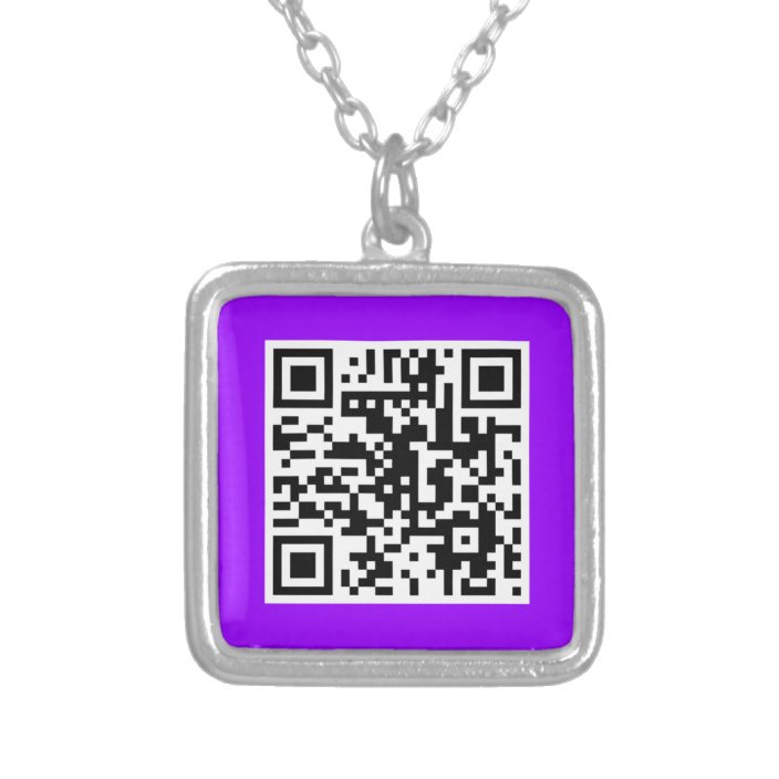 Purple QR CODE Necklace | Zazzle.com