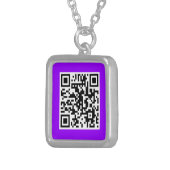 Purple QR CODE Necklace | Zazzle