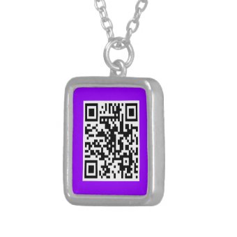 Purple QR CODE Necklace | Zazzle