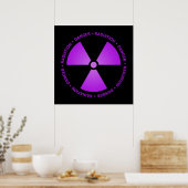 Purple Radiation Symbol Poster | Zazzle