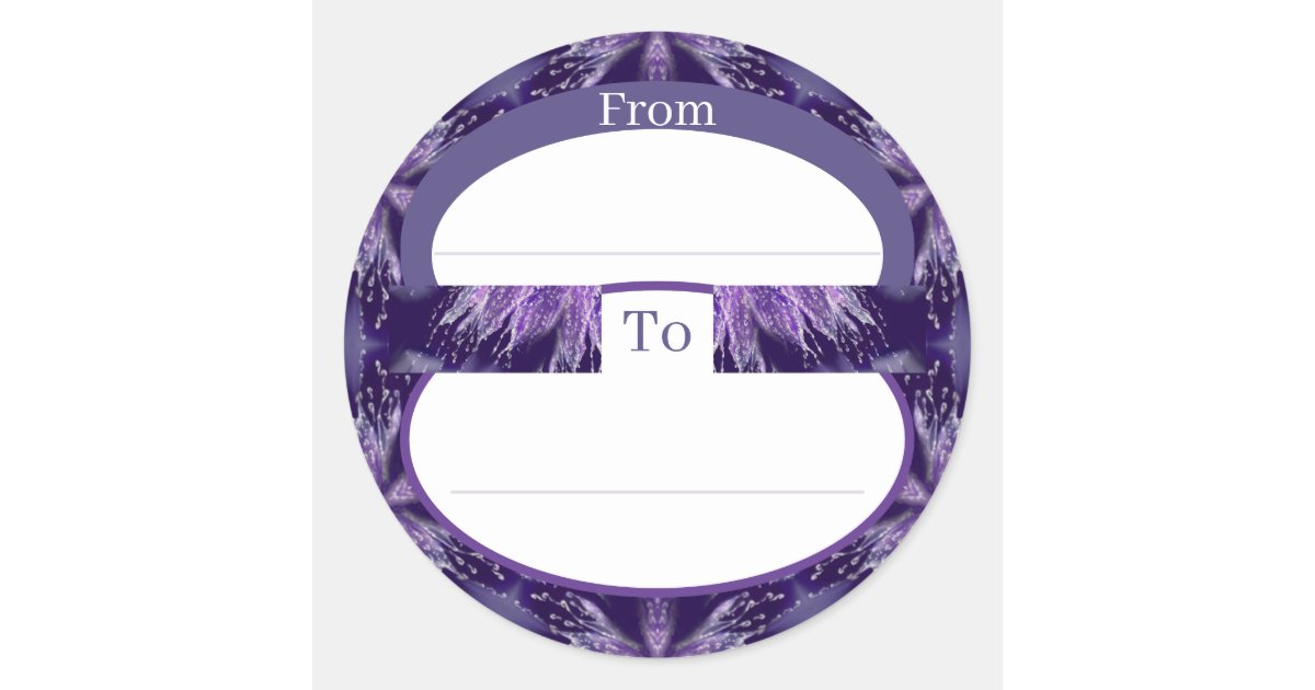 Purple Rain Fairy round sticker | Zazzle