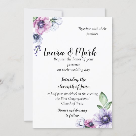 Purple Rain | Wedding Invitation | Zazzle.com