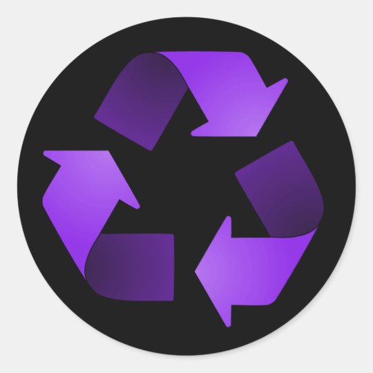 Purple Recycling Symbol Sticker | Zazzle.com