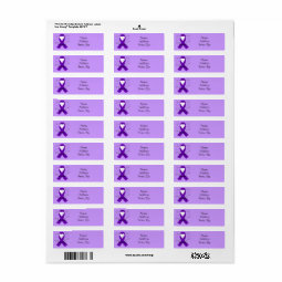 Purple Ribbon Awareness Ribbon labels | Zazzle