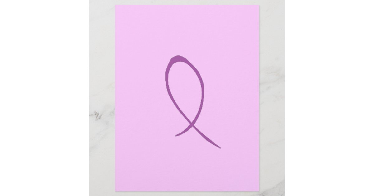 Purple Ribbon Flyer | Zazzle