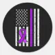 Purple Ribbon. Overdose Awareness 5 Classic Round Sticker | Zazzle