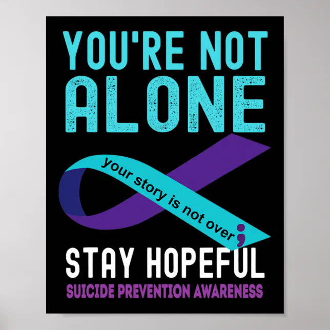 Purple Ribbon Support Suicide Prevention Awareness Poster | Zazzle