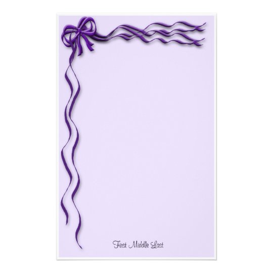 Purple Ribbon Border Clipart